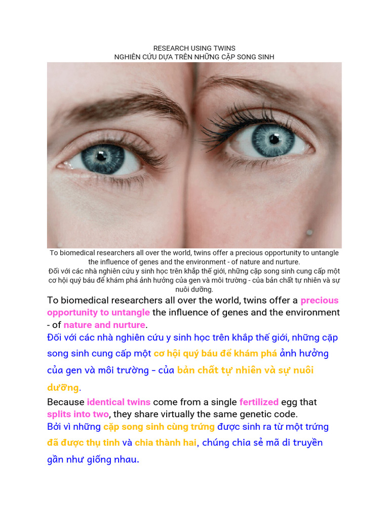 Research Using Twins | PDF