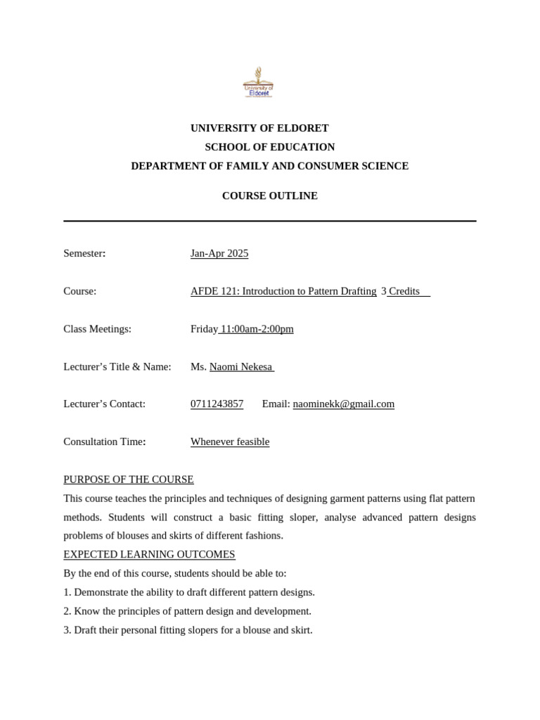 Introduction to Pattern Drafting Course | PDF | Fashion | Clothing