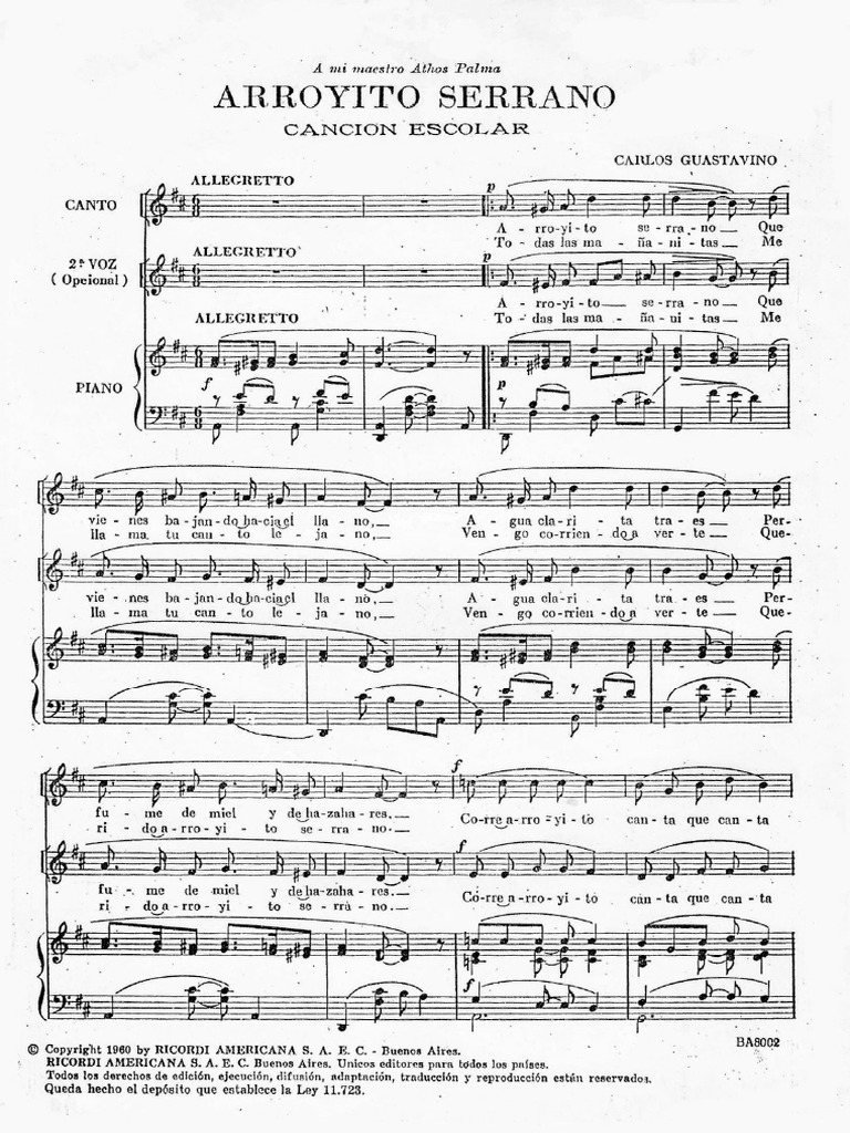 Guastavino - Arroyito Serrano | PDF