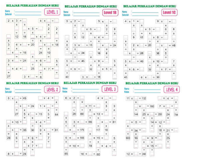 Belajar Perkalian Dengan Seru | PDF