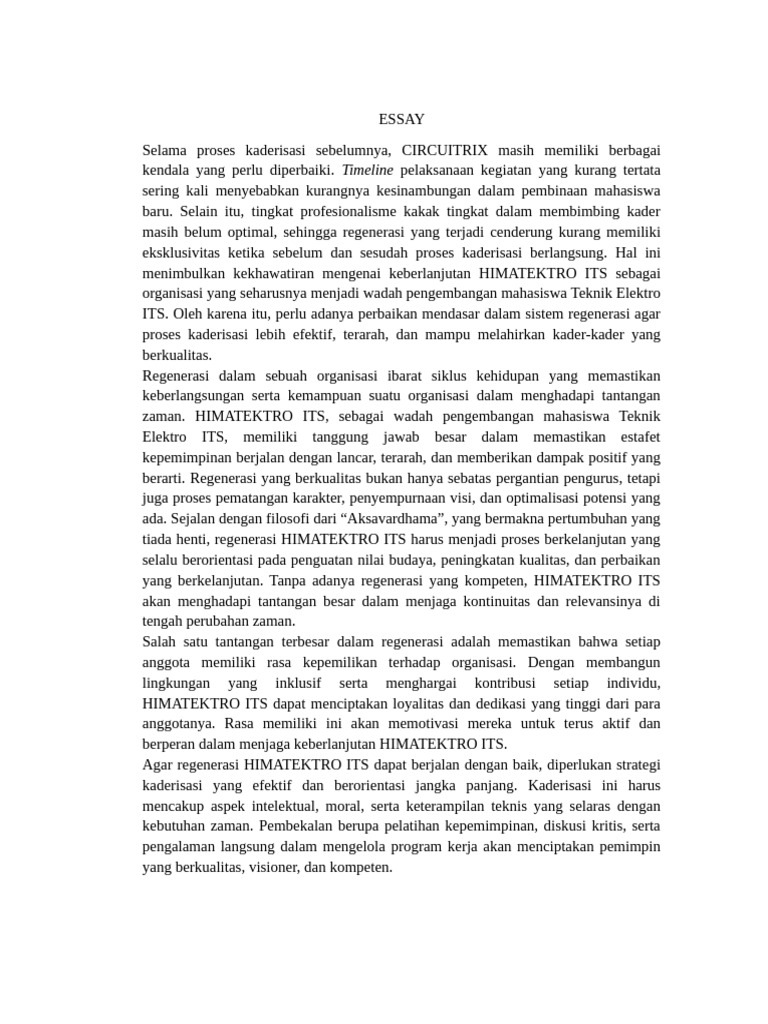 ESSAY Muhammad Muamar Ghadafi 7837 | PDF