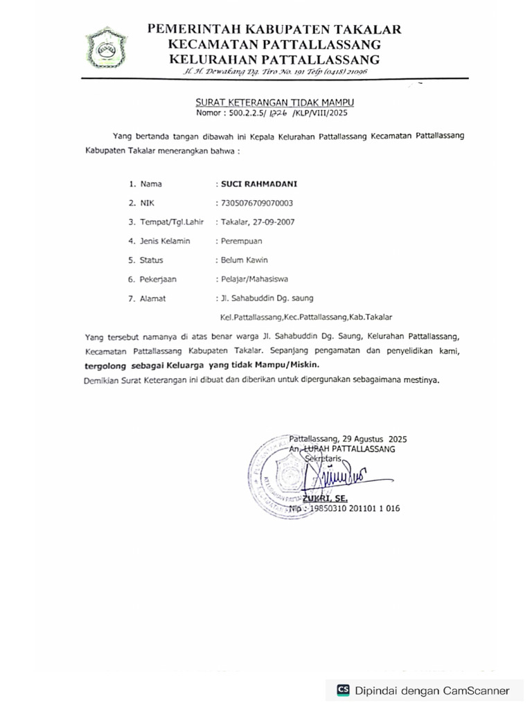 Surat Kesulitan Keuangan Pdf