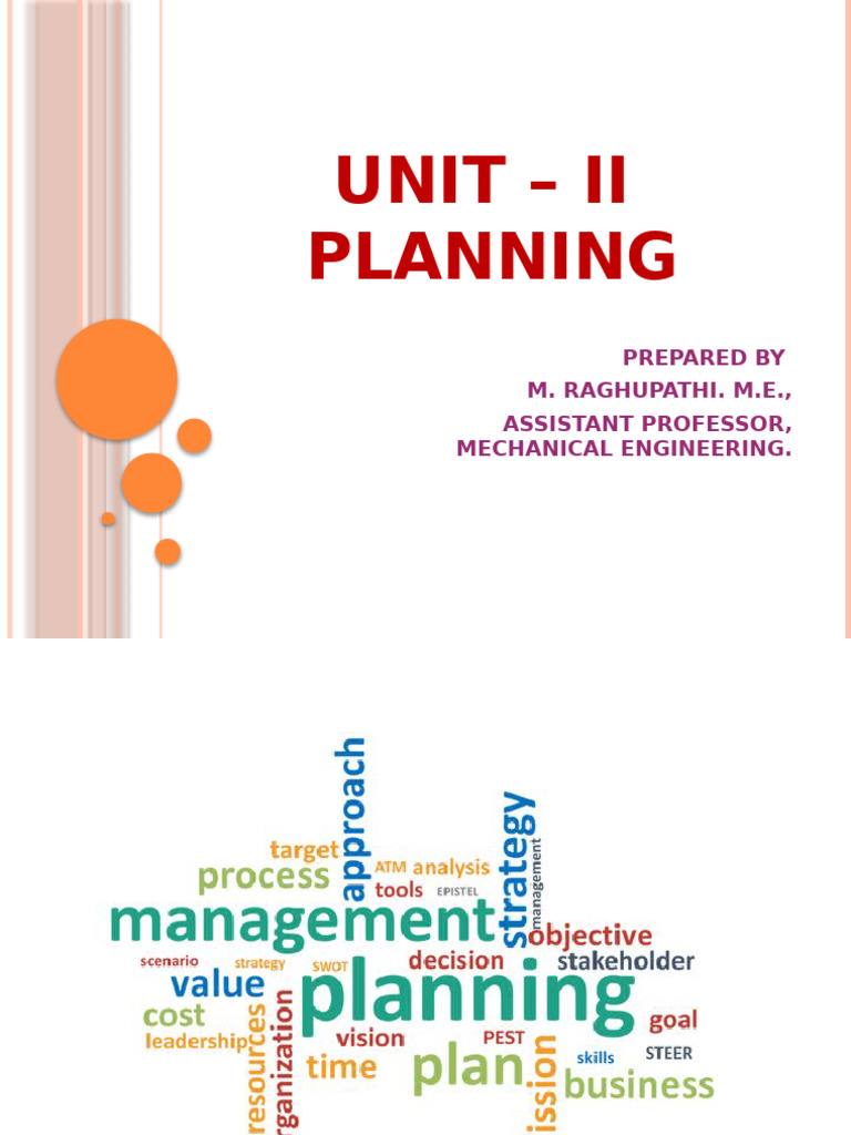Pom Unit II Planning | PDF