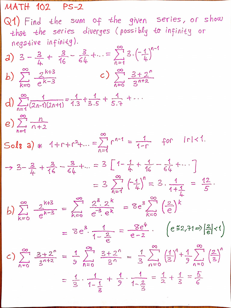Math 102 PS-2 | PDF