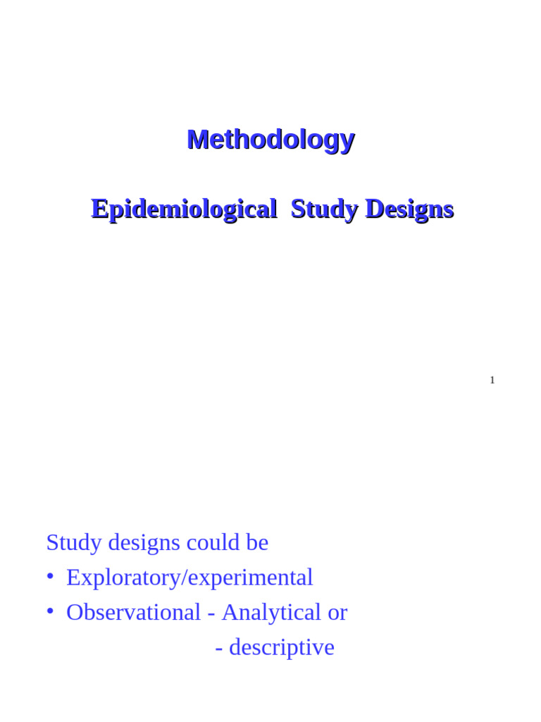 Epidemiological Study Design | PDF | Cohort Study | Confounding