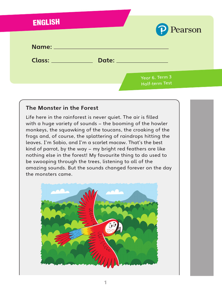 Monster in the Rainforest: A Test | PDF