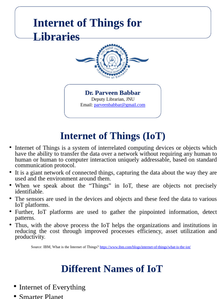 Week 8 - Module 19 - PPT - Internet of Things For Libraries | PDF ...