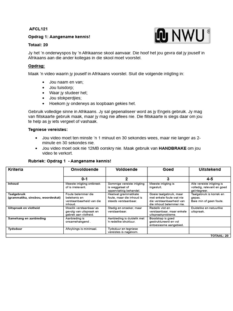 1 - AFCL121 - Opdrag 1 - 2025-2 | PDF