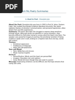 Grade 12 English HL Poetry Text With Notes - Revised 2024 - PDF | PDF ...
