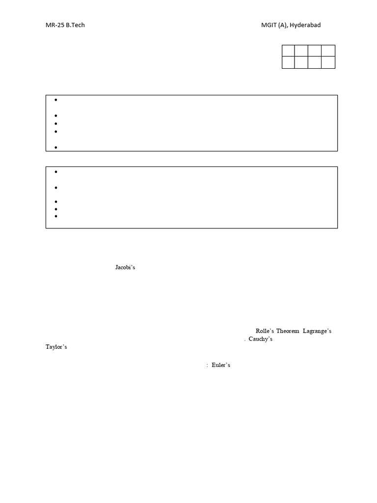 B.Tech Matrices and Calculus Syllabus | PDF | Matrix (Mathematics ...