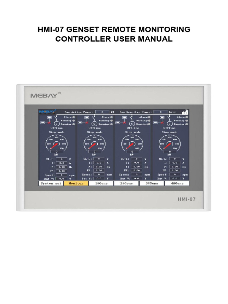HMI-07 Genset Remote Monitoring Manual | PDF | Usb | Information And ...