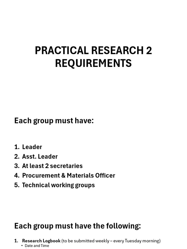 Research Logbook Guidelines and Requirements | PDF