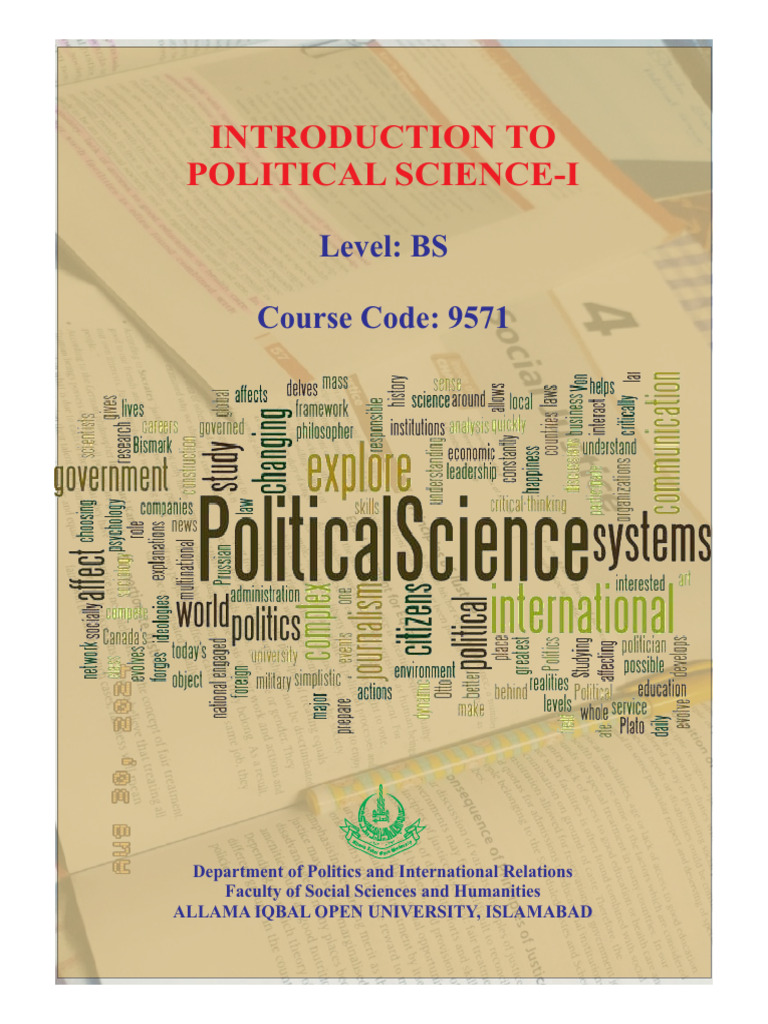 Introduction to Political Science-I | PDF | Political Philosophy | Science