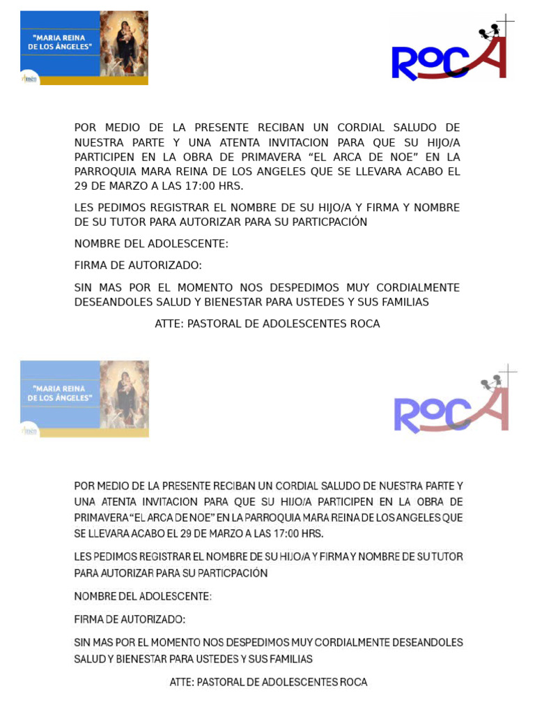 Por Medio de La Presente Reciban Un Cordial Saludo de Nuestra Parte y ...