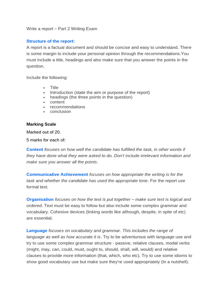 Write A Report | PDF