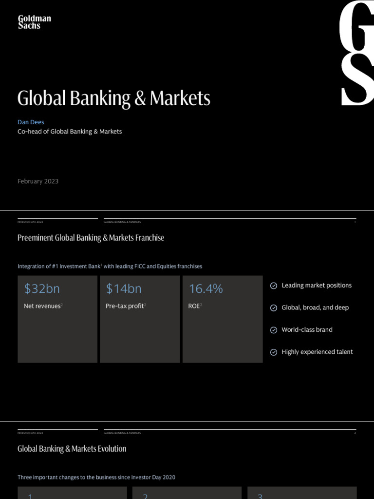 Global Banking and Markets | PDF | Investment Banking | Interest