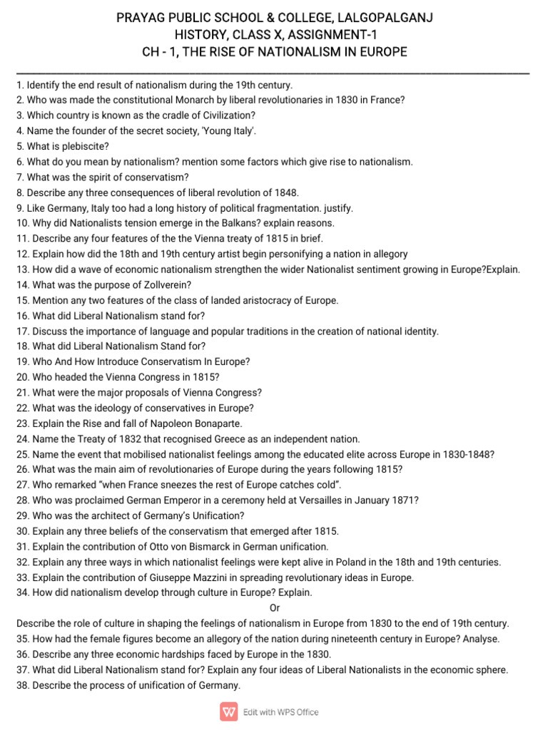 History Ch 1 Assignment 1 | PDF
