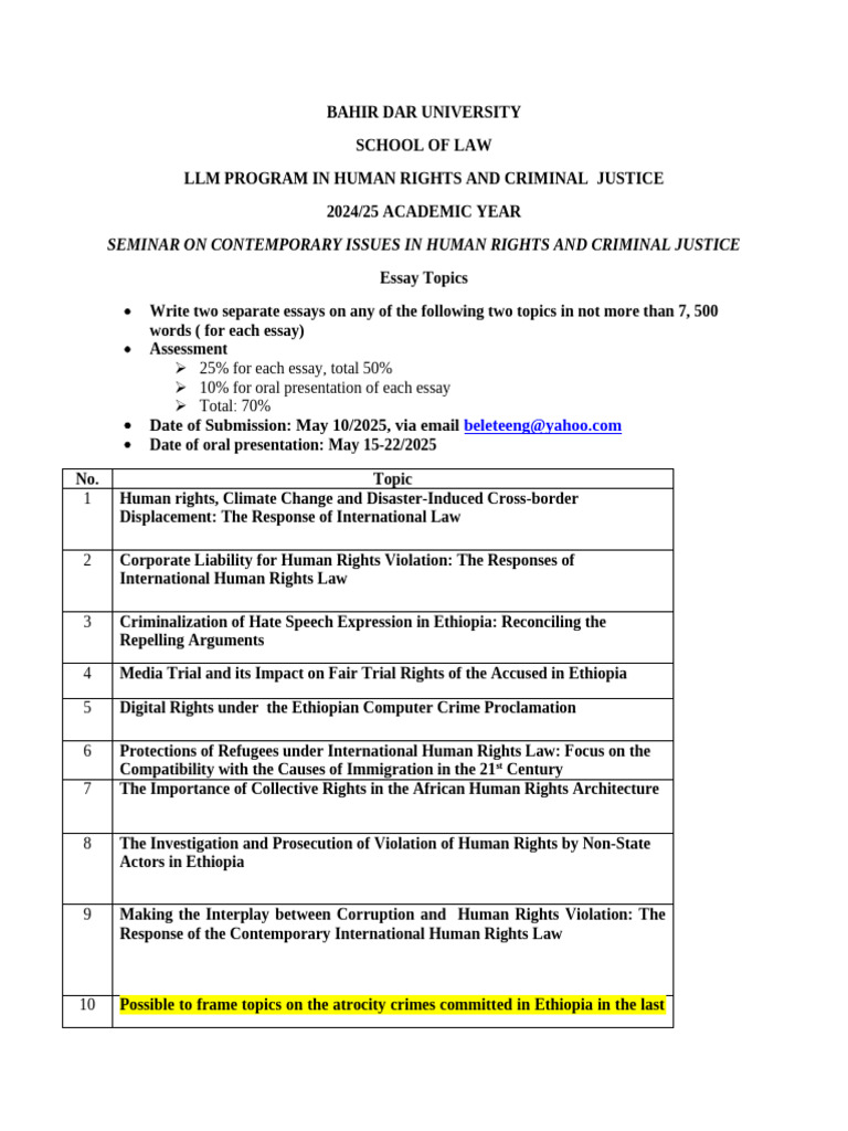 Term Paper Topics | PDF