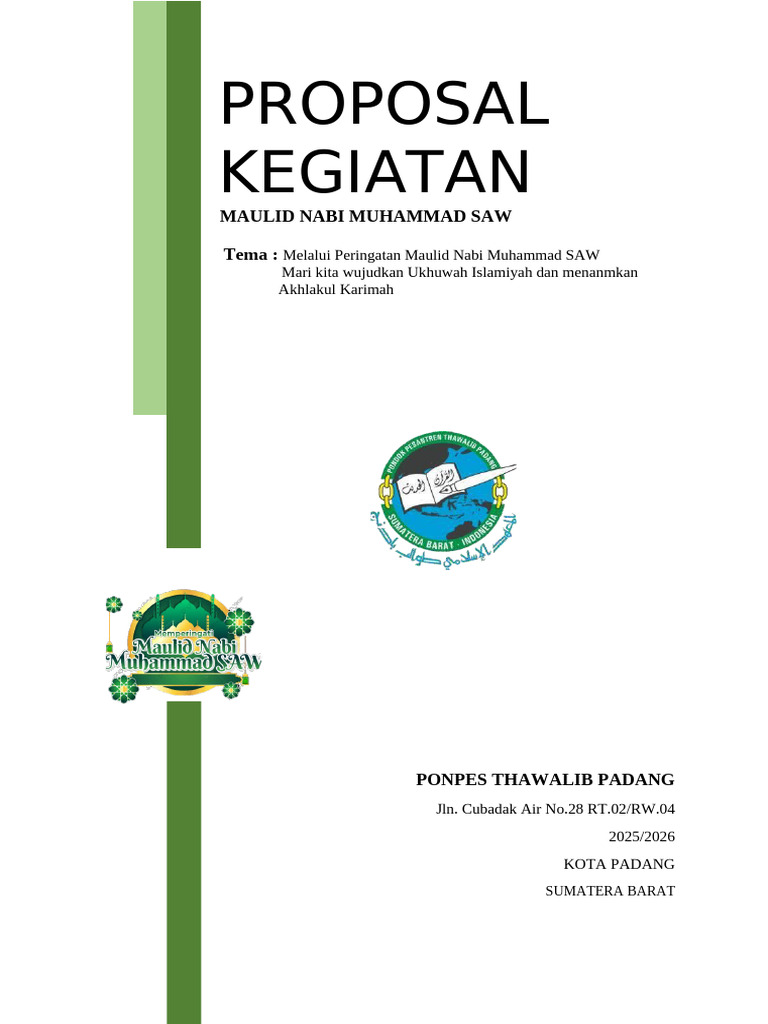 Proposal Maulid Nabi 2025 | PDF