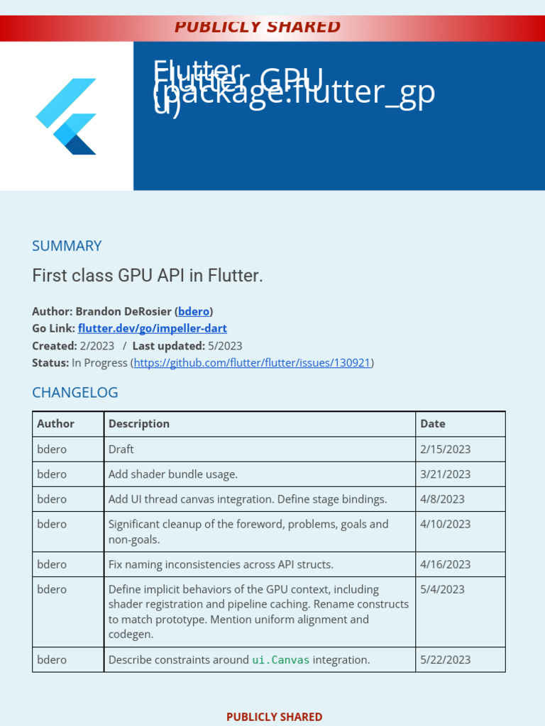 Flutter Gpu (Publicly Shared) | PDF | Shader | Rendering (Computer ...