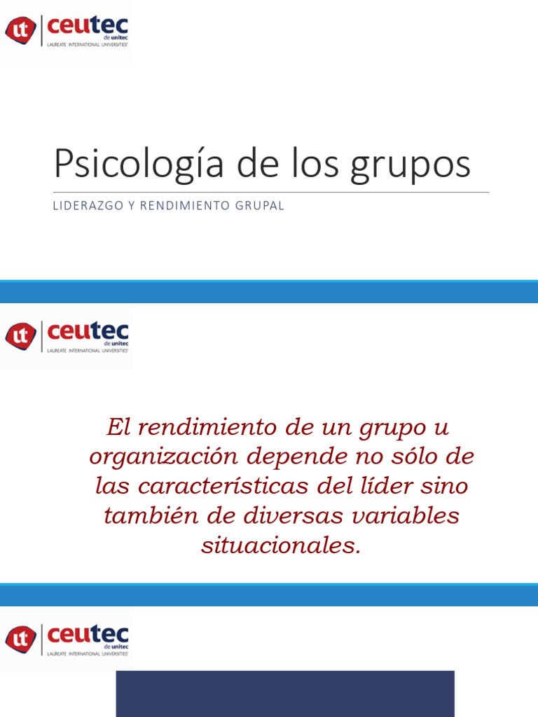 Liderazgo y rendimiento grupal en psicología | PDF | Liderazgo ...