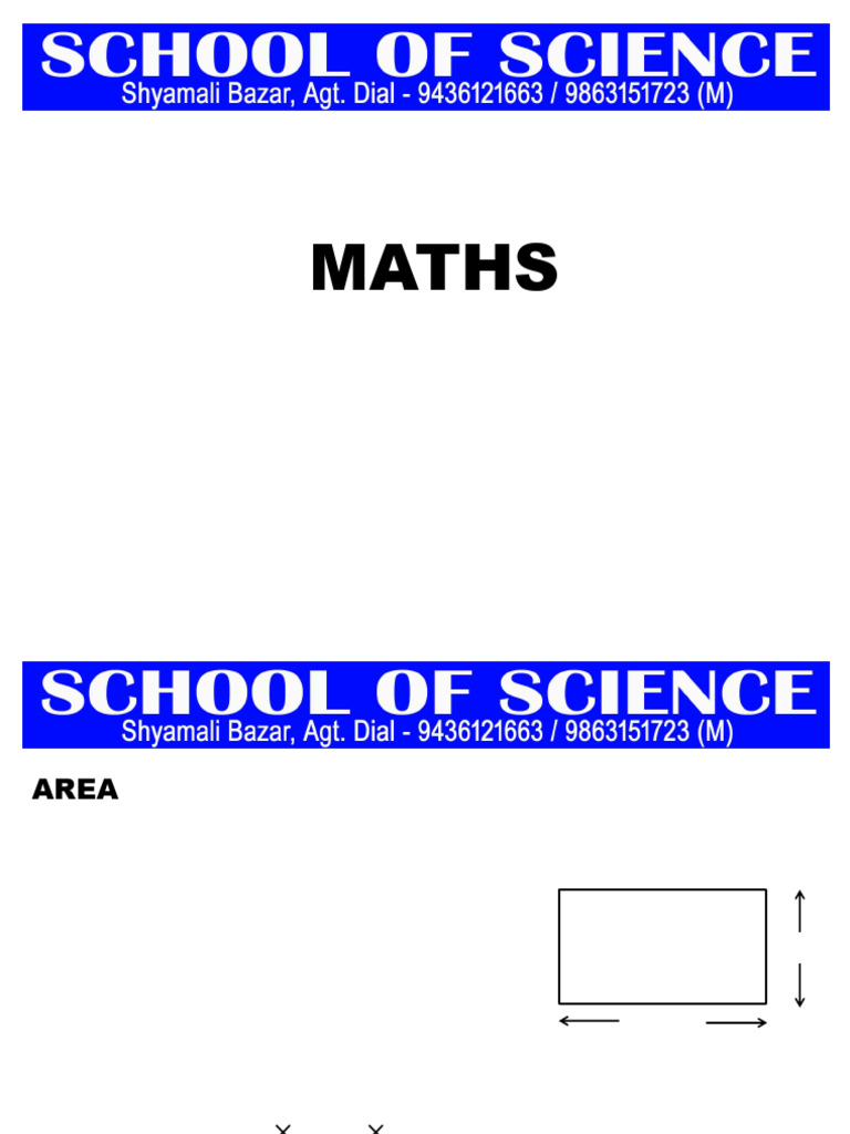 Area and Perimeter (26-09-2024) | PDF | Area | Triangle