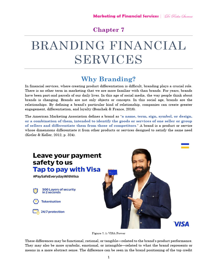 Branding in Financial Services | PDF | Brand | Marketing
