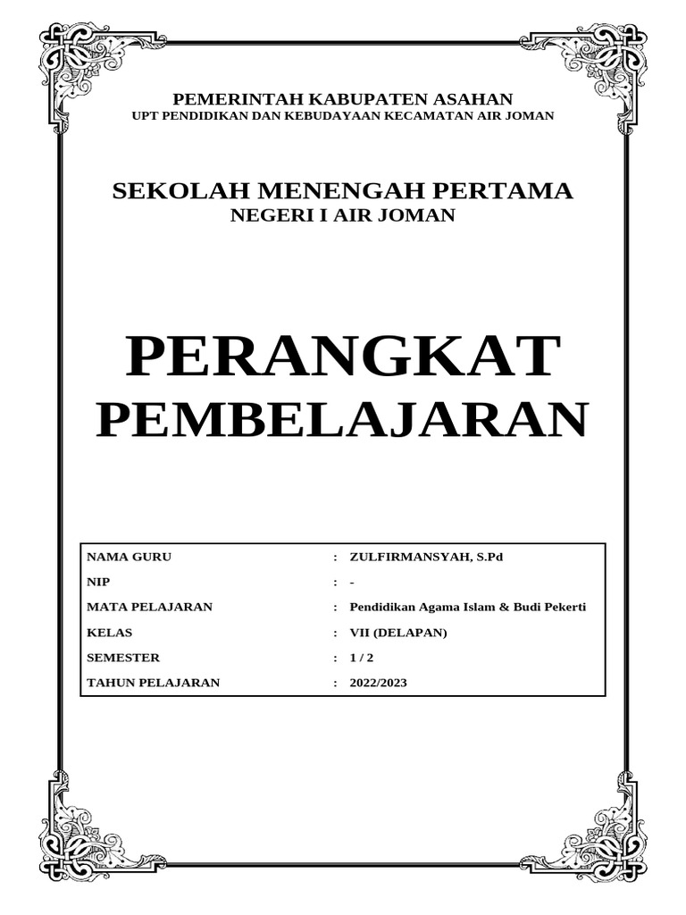Cover Perangkat Pembelajaran | PDF