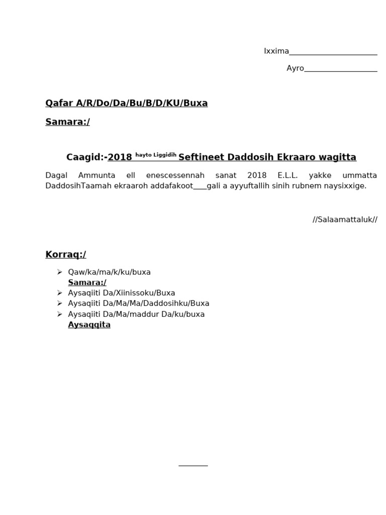 2018 Qal Gubae | PDF