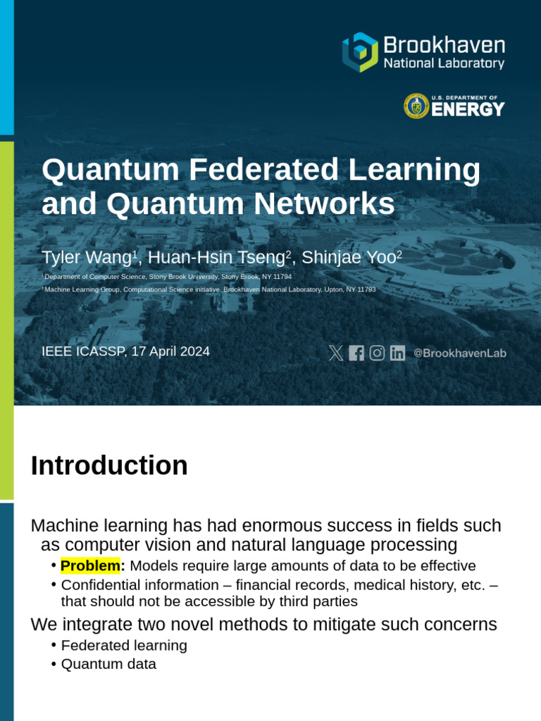 Quantum Federated Learning With Quantum Networks ICASSP 2024 | PDF | Quantum Computing ...