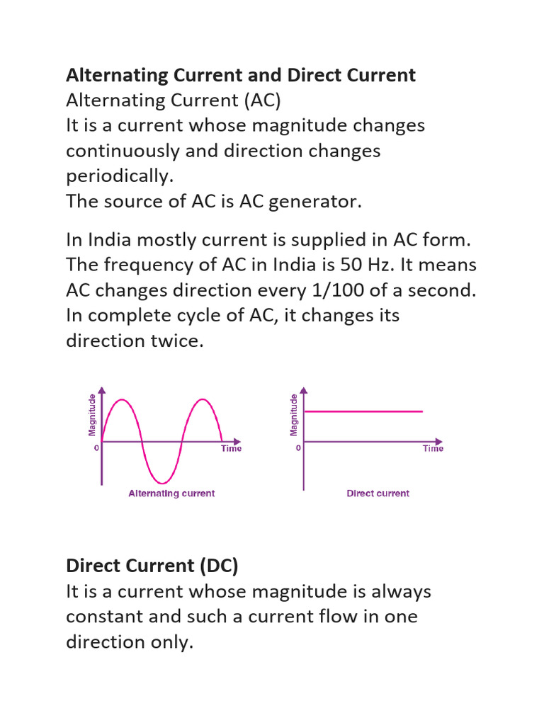 Alternating Current and Direct Current | PDF
