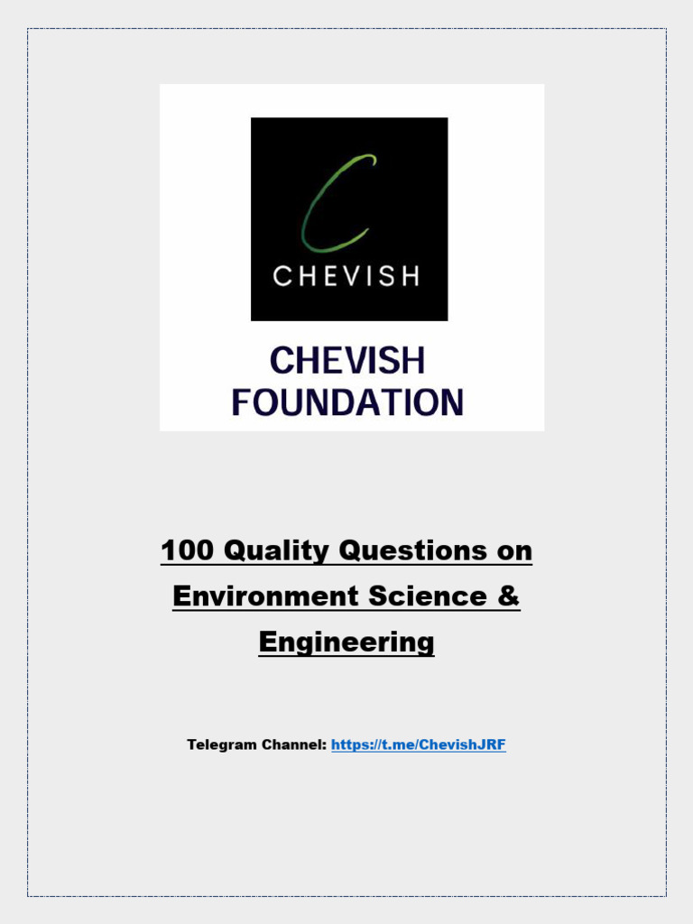 100 Questions To Challenge Yourself For CPCB Exam | PDF | Air Pollution ...