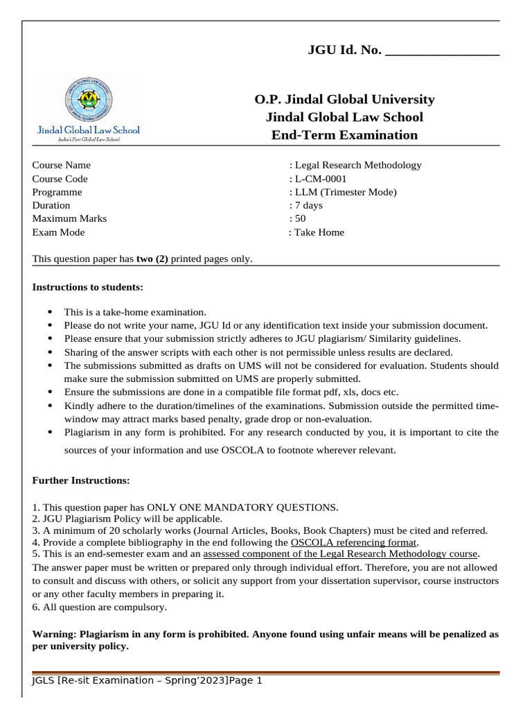 LRM Question Paper - Utkarsh Mishra | PDF | Thesis