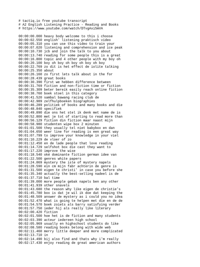 Tactiq Free Transcript DTvgAxi5mVA | PDF