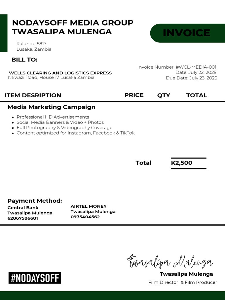 Wells Logistics Invoice Invoice PDF | PDF