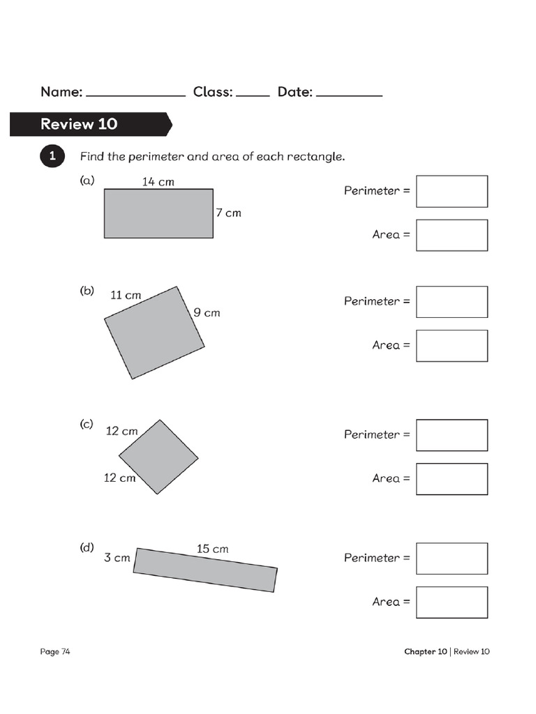 Area and Perimeter | PDF