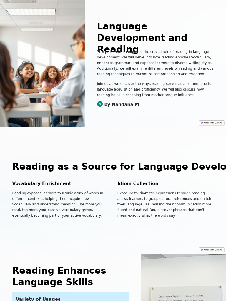 Reading's Impact on Language Skills | PDF | Vocabulary | Speed Reading