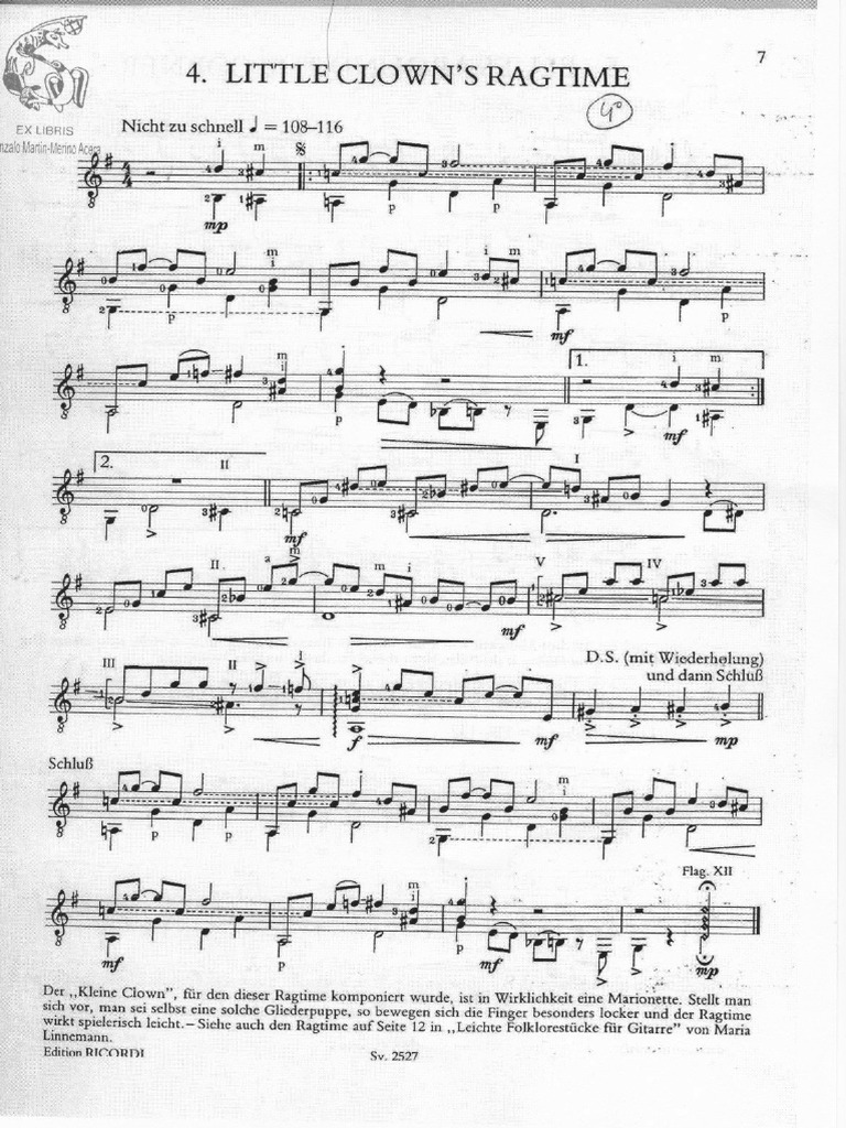 Little Clown S Ragtime | PDF