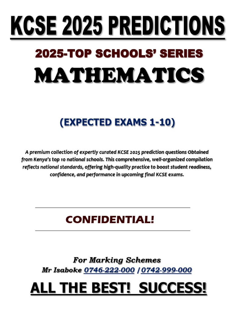 Maths 2025 Top SCH' Predictions | PDF | Circle | Area