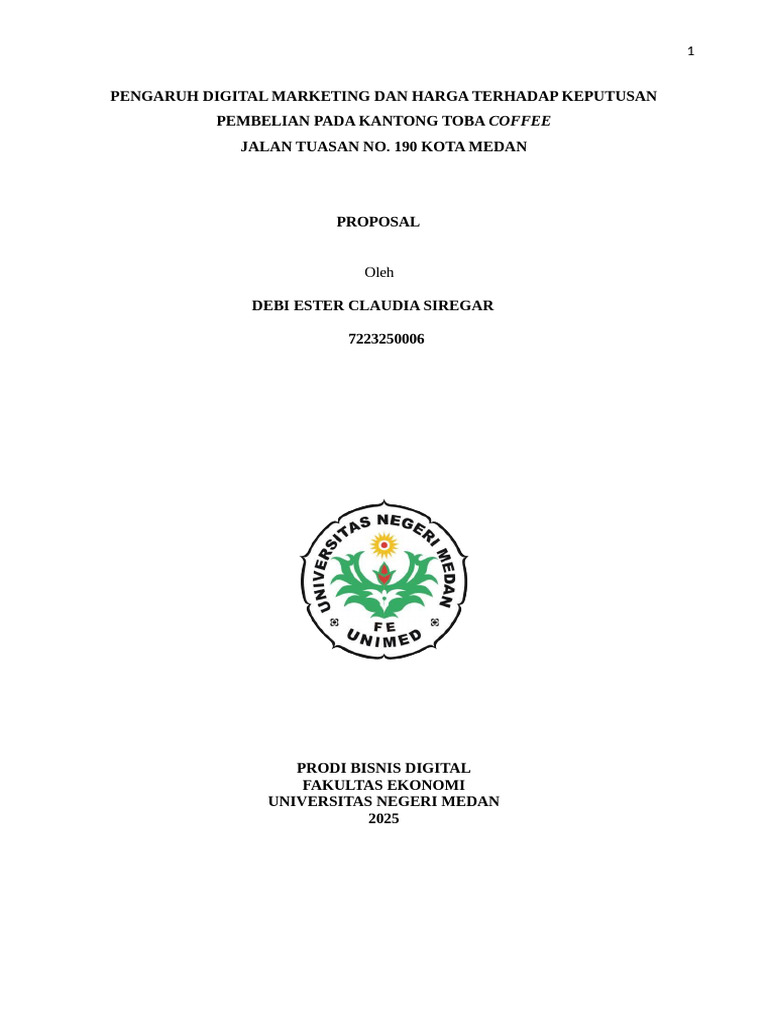 Debi Ester Claudia Siregar - TBP - 2025 | PDF