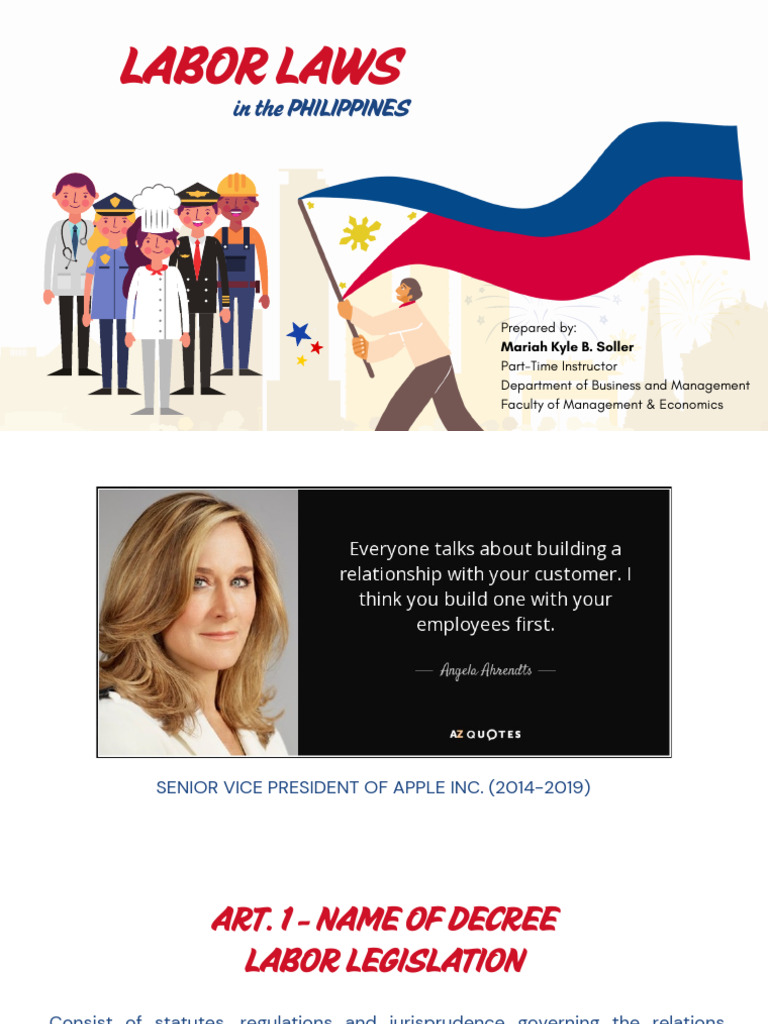 Overview of Philippine Labor Laws | PDF | Labour Law | Cost Of Living