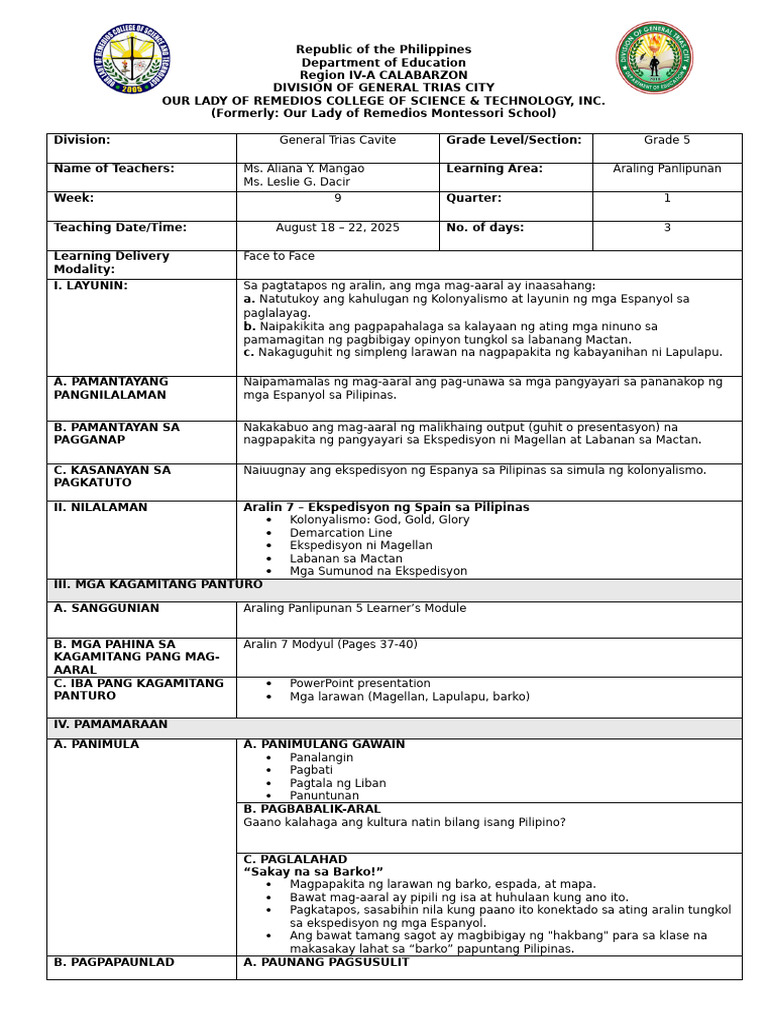 Ap5 - Q2 - Week 1 | PDF