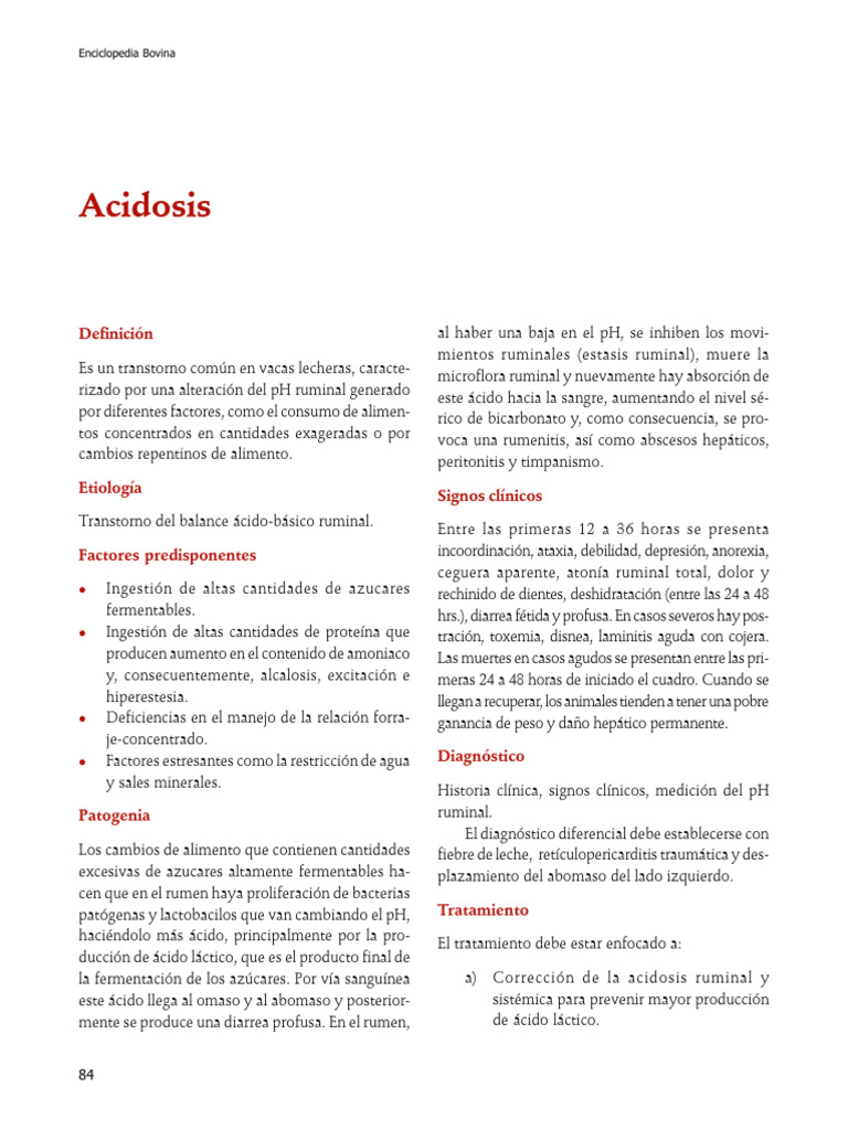 Acidosis Ruminal en Vacas Lecheras | PDF | Diarrea