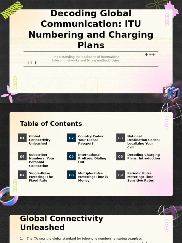 Decoding Global Communication ITU Numbering and Charging Plans | PDF ...