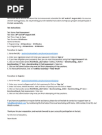 Pre Assessment Instructions for Students | PDF