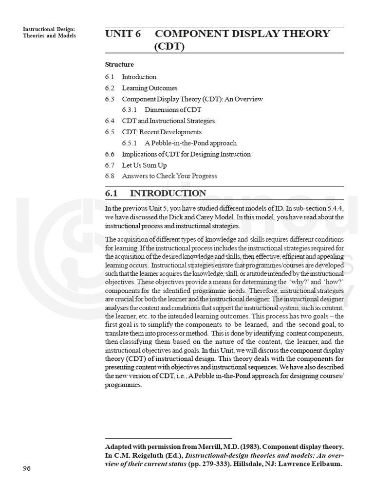Unit 6 | PDF | Instructional Design | Learning