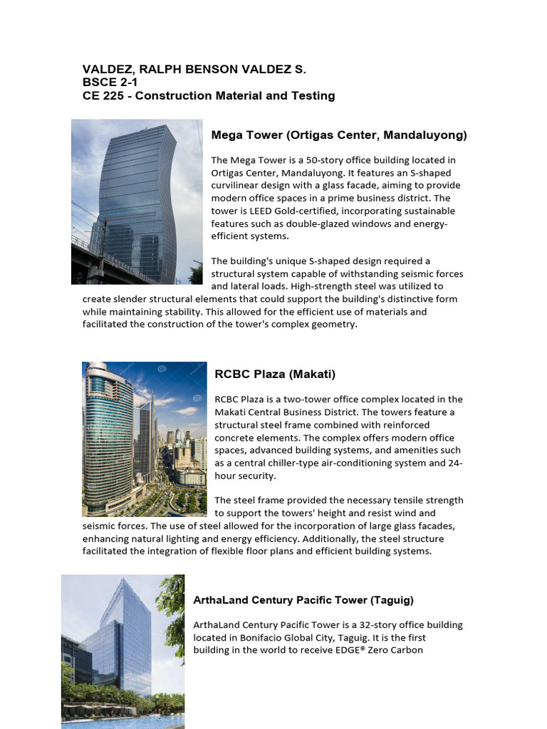 Skyscraper Structural Innovations and Designs | PDF | Civil Engineering ...