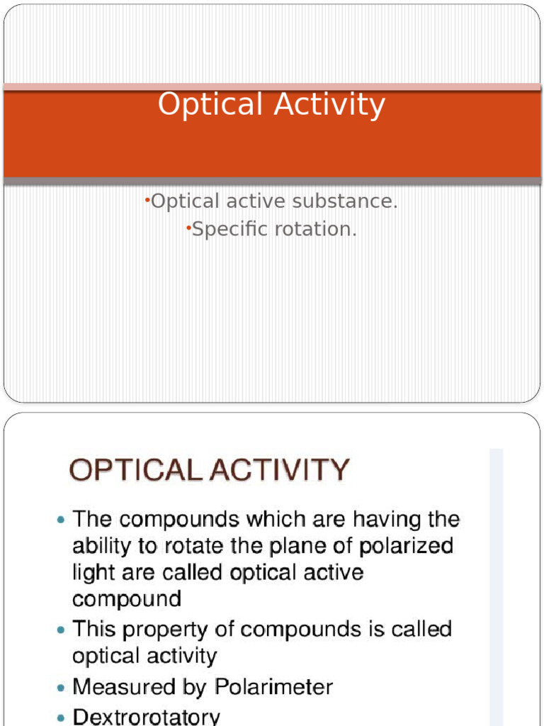 Optical Activity | PDF
