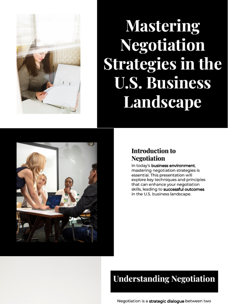 Negotiation in The Us Business Landscape | PDF | Negotiation | Cognition