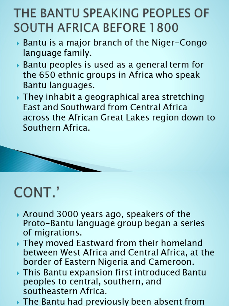 The Bantu Speaking Peoples of South Africa Before 1800 | PDF | Africa ...